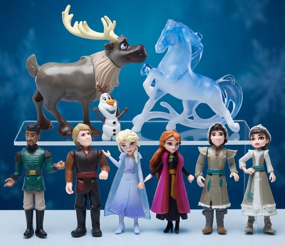Набор фигурок Холодное сердце , Анна, Эльза, Олаф, Кристофф / Frozen 9шт (5-11см, пакет)