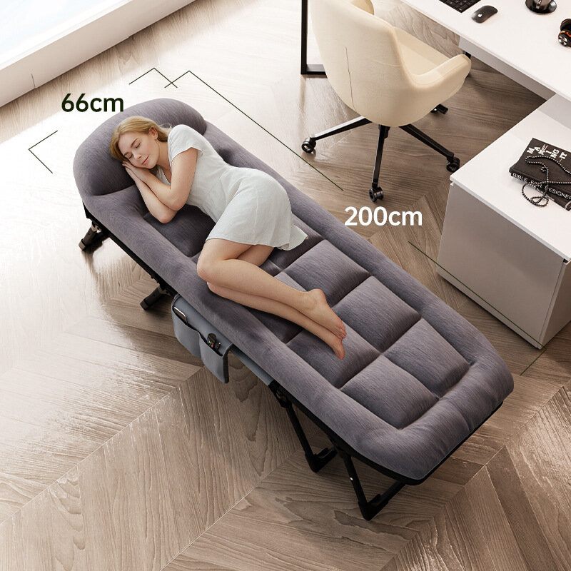 Складная кровать для обеденного перерыва, уличная односпальная кровать, простая портативная кровать для офисного сна, походная кровать, многофункциональное кресло-реклайнер, компаньон-кровать