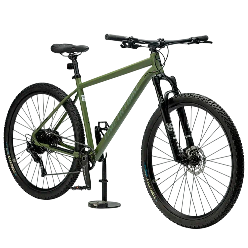 Взрослый горный велосипед BREND TIMETRY ORIGINAL TT251, колеса 27.5", 10 скоростей, алюминиевая рама, зеленый