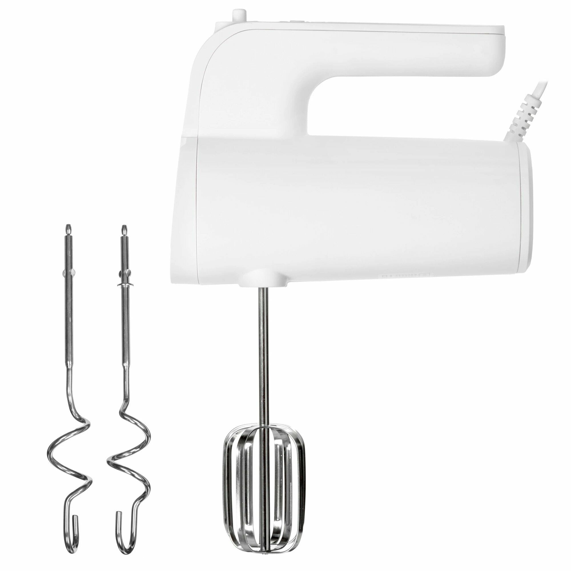 Миксер DEXP HM-850D, ручной, мощность 850 Вт, 5 скоростей, белый