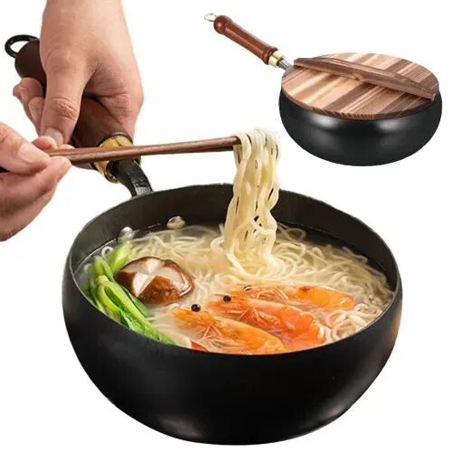 IKEA Вок чугунная сковорода для вок, черный цвет, диаметр 24 см, с крышкой