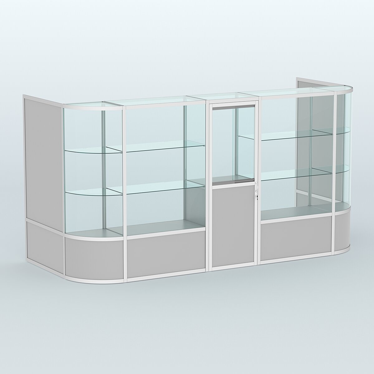 Павильон из профиля пристенный №12б (5,50 кв. м), Серый