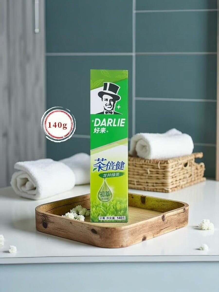 Darlie, Отбеливающая зубная паста, зеленый чай Лунцзин, 140 г(Зеленый чай Лунцзин)