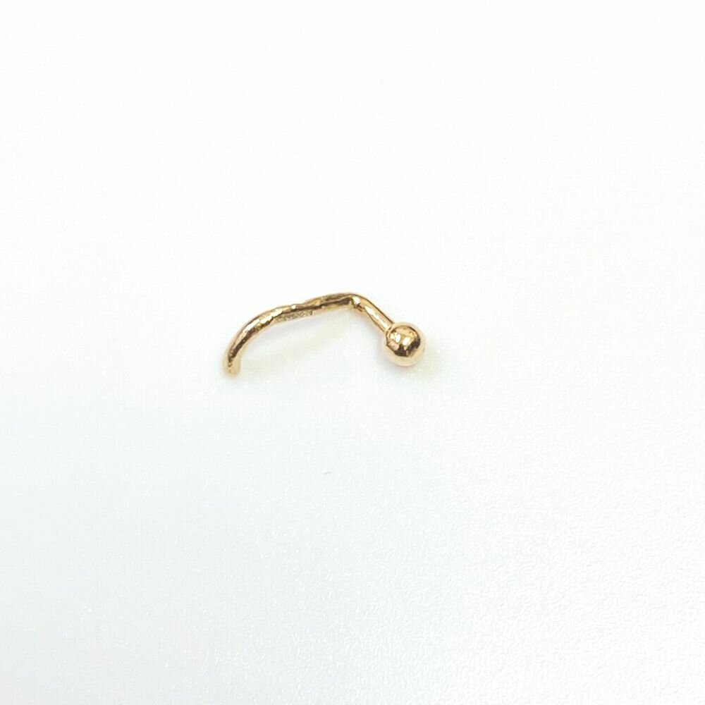 Пирсинг в нос, красное золото, 585 проба