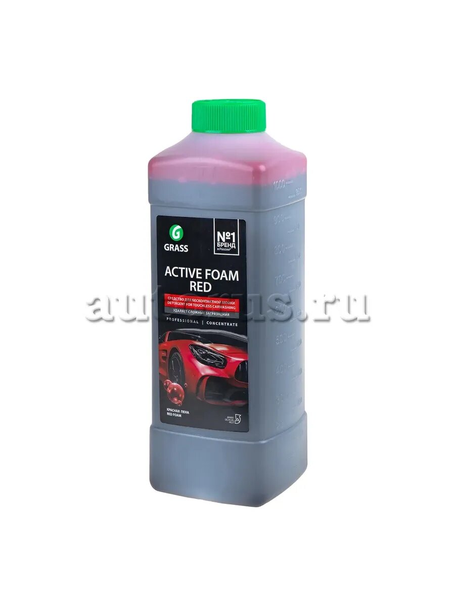Автошампунь Active Foam Red для бесконтактной мойки 1л GRASS