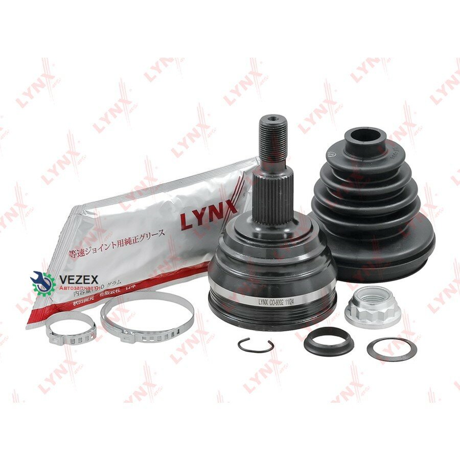LYNXAUTO CO-8002 ШРУС наружный подходит для AUDI A3 1.6-1.9TD 96-00/1.8T 96/TT 1.8T 02-06, SKODA Octavia 1.6-2.0 97, VW Golf IV 1.4-2.3 97-05/Passat 1.9TD-2.8 91-96 CO-8002