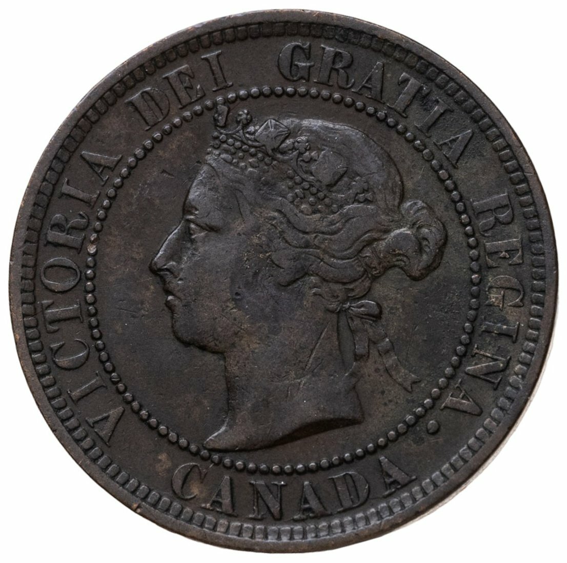 Канада 1 цент cent 1886, Бронза, в сохранности VF-XF