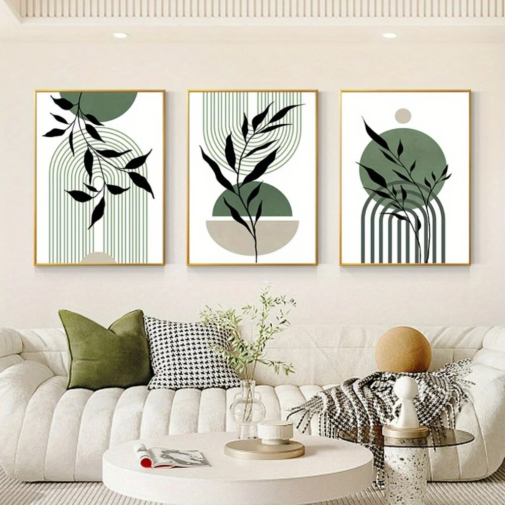3 шт. Абстрактный постер с листьями, 50x70 см