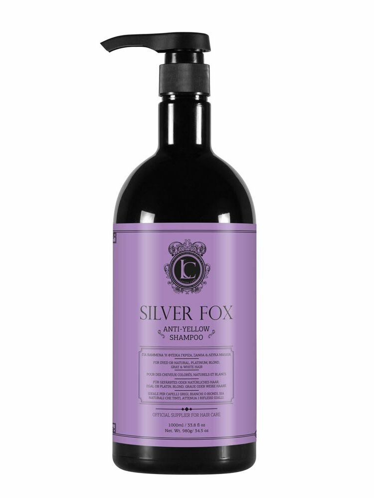 Шампунь Lavish Care Silver Fox, для светлых и седых волос, мужской, 1 л