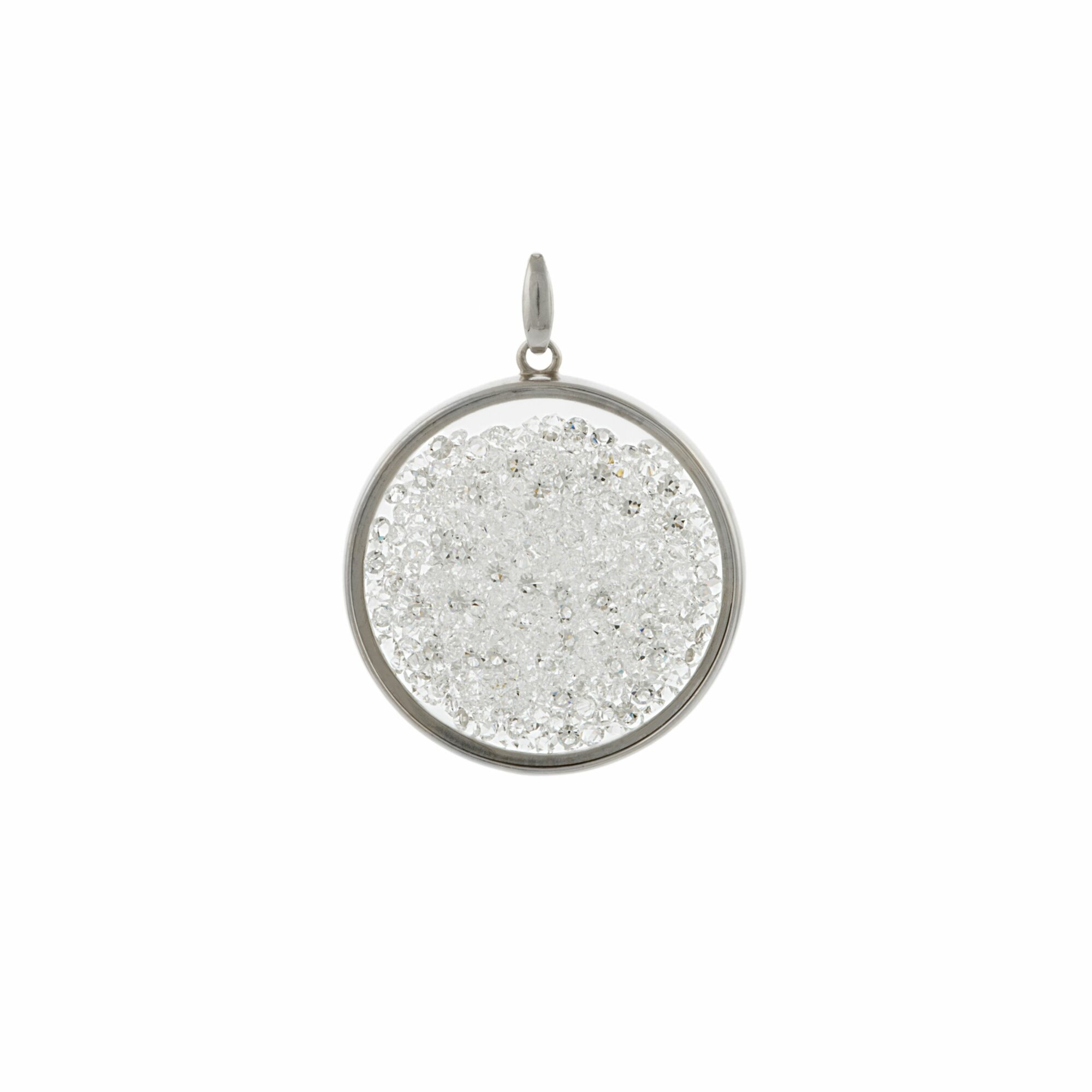 Подвеска, серебро, 925 проба, родирование, стекло