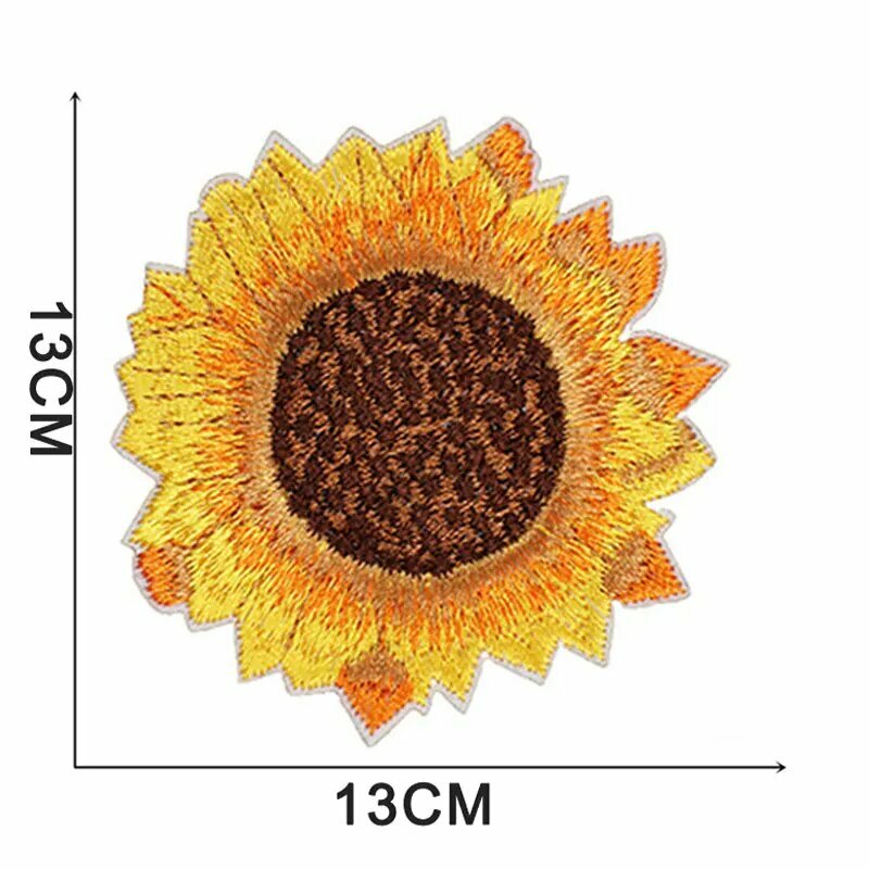 Нашивка подсолнух 13x13 см, 2 шт.