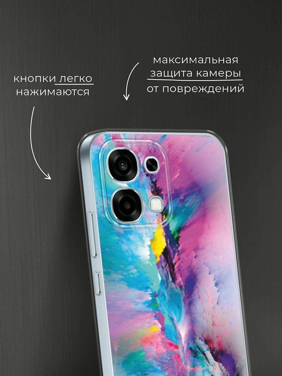 Силиконовый чехол на Oppo A6 Pro / Оппо A6 Про с принтом Абстракция 29 — фото 1