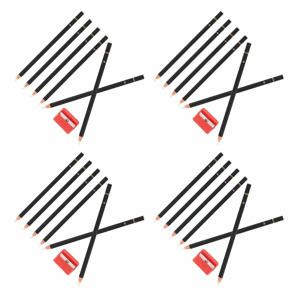 Черные ластики-ручки для художников и студентов, набор из 24 штук для рисования