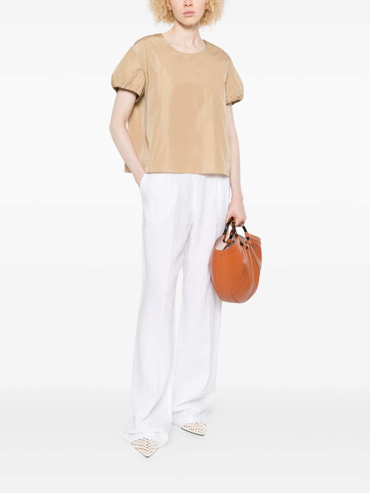 Топ SUSANNE BOMMER Puff sleeve top, размер 42, разноцветный — фото 1