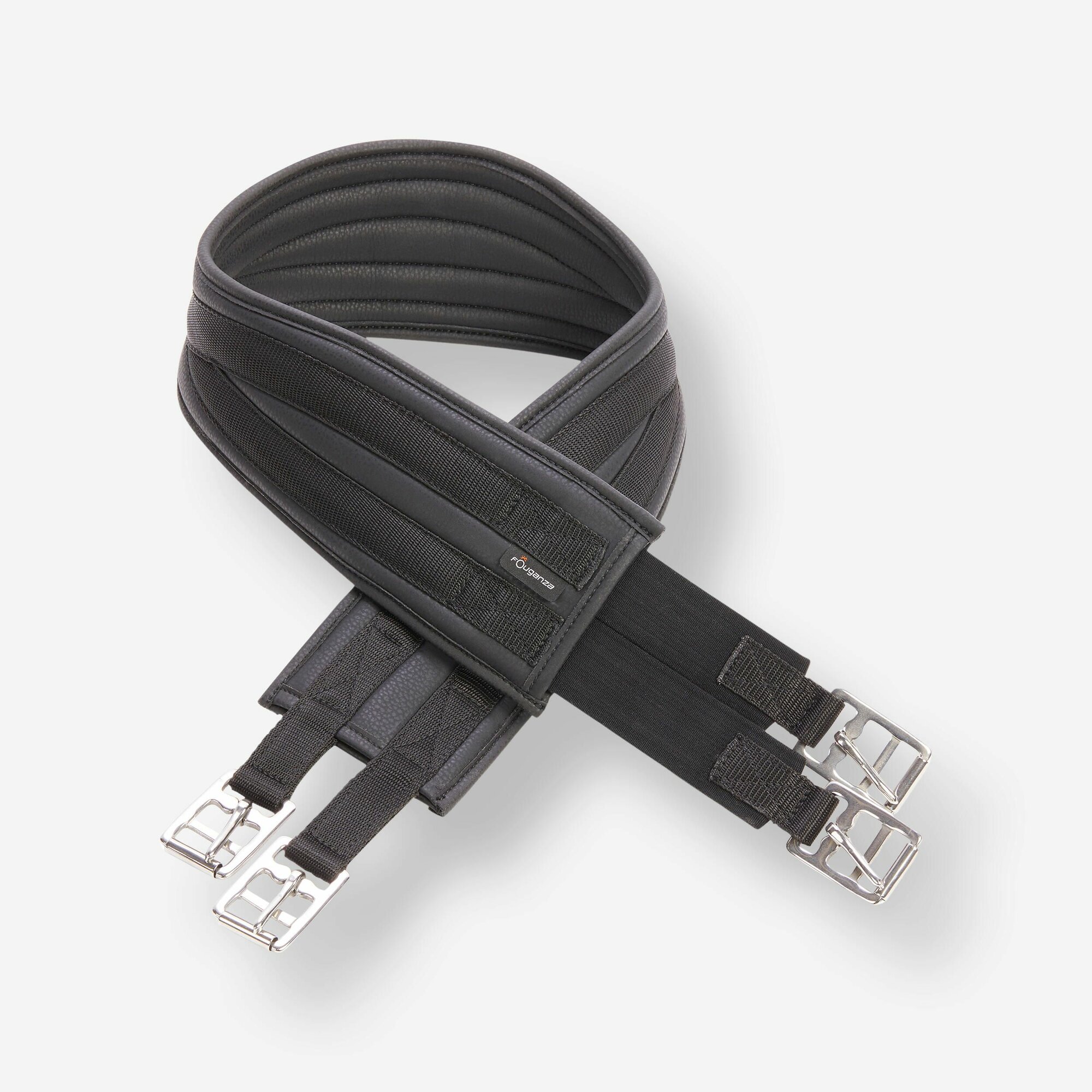 Fouganza 100 синтетическая упряжь для лошадей и пони , Decathlon, Цвет: Черное, Размер: 145 мм