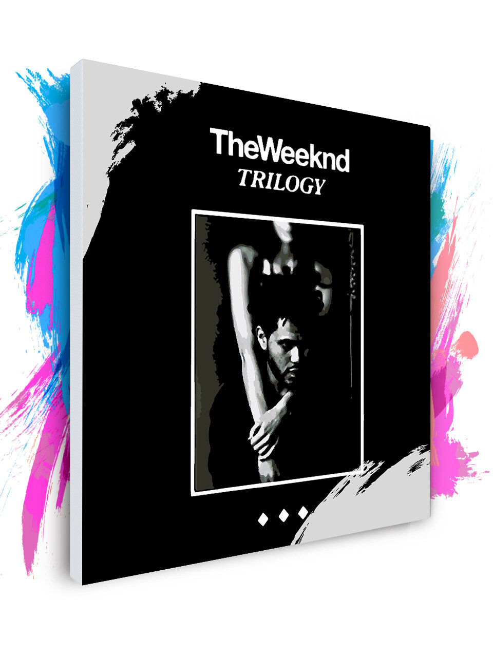 Картина по номерам на холсте The Weeknd - Trilogy, 40 х 40 см