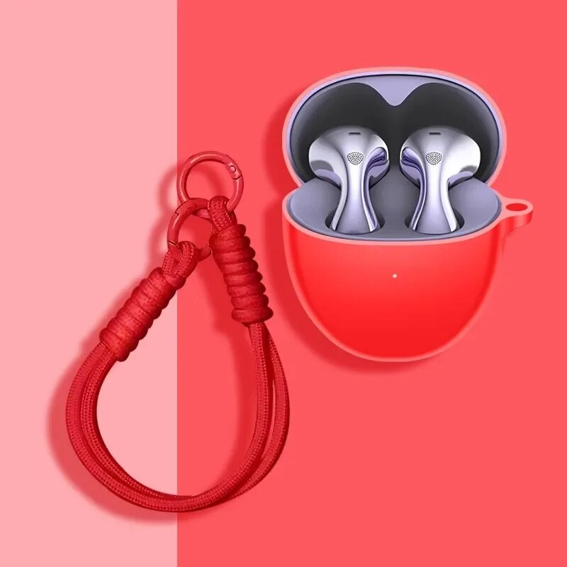 Подходит для наушников Huawei Freebuds 6, Bluetooth, силиконовый защитный чехол Freebuds 5 6, с веревочной пряжкой