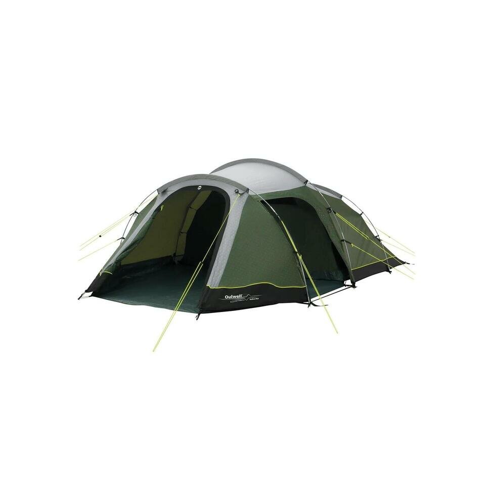 Decathlon Палатка Outwell Earth 4 Plus на 4 человека зелено-серая