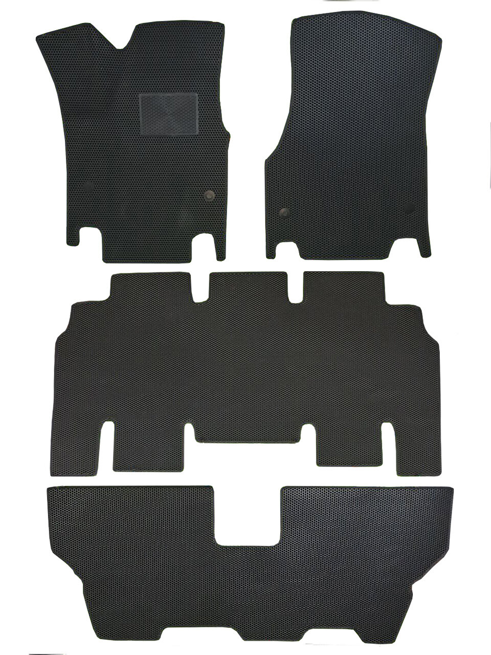 EVA коврики Chrysler Pacifica RU 2016-2020 . Ева ЭВА ромб. Цвет Серый c серой окантовкой. Коврики в салон автомобиля Крайслер