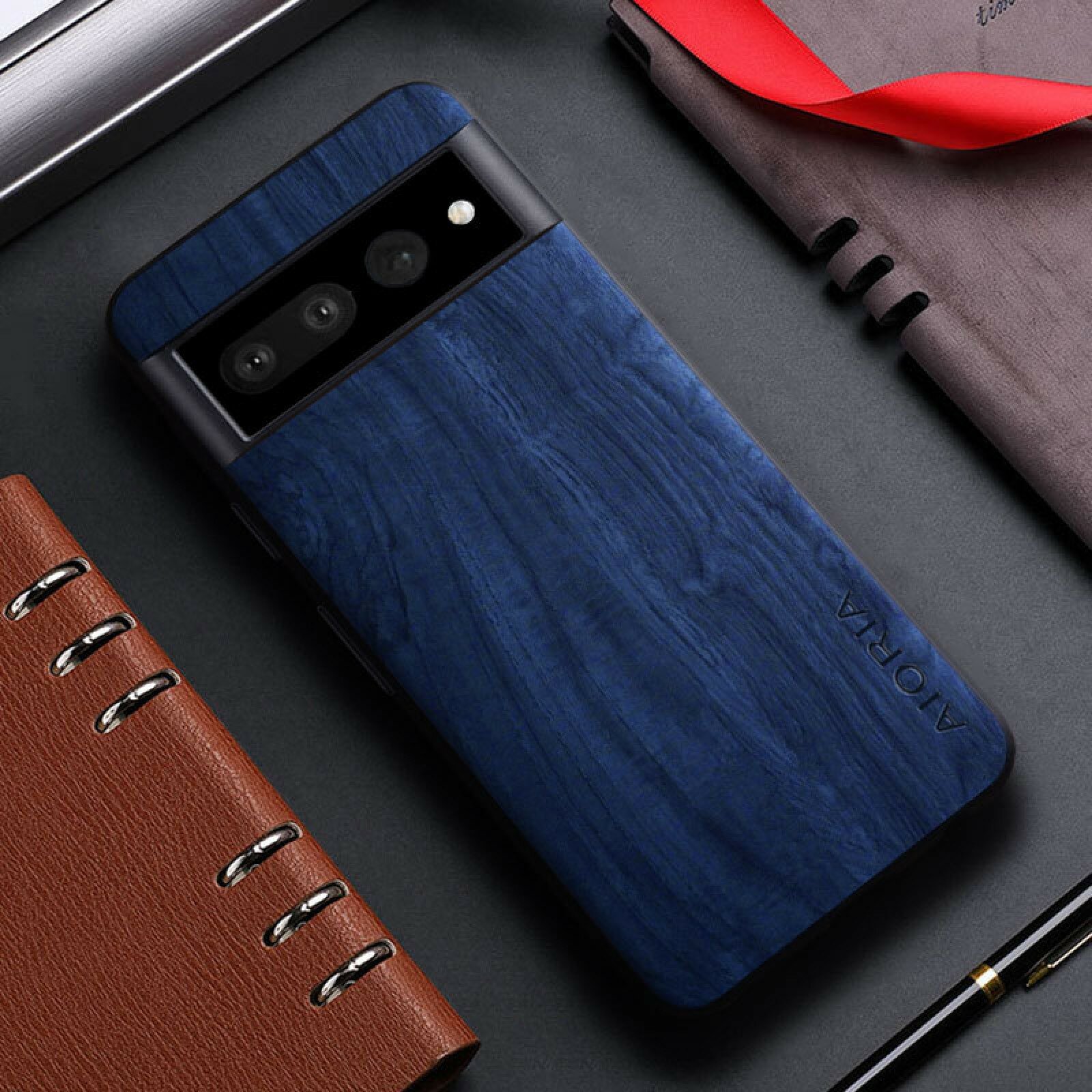 Чехол бампер MyPads Sotto l'albero для Google Pixel 8 Pro из искусственной кожи с текстурной вставкой