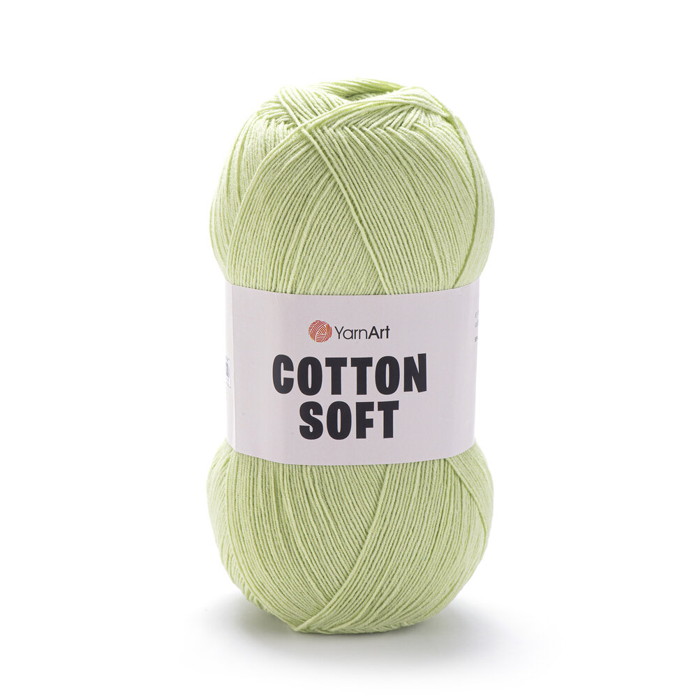 Пряжа для вязания YarnArt Cotton soft 11 светло-зеленый 2 шт 100 гр/600 м 55% хлопок, 45% акрил