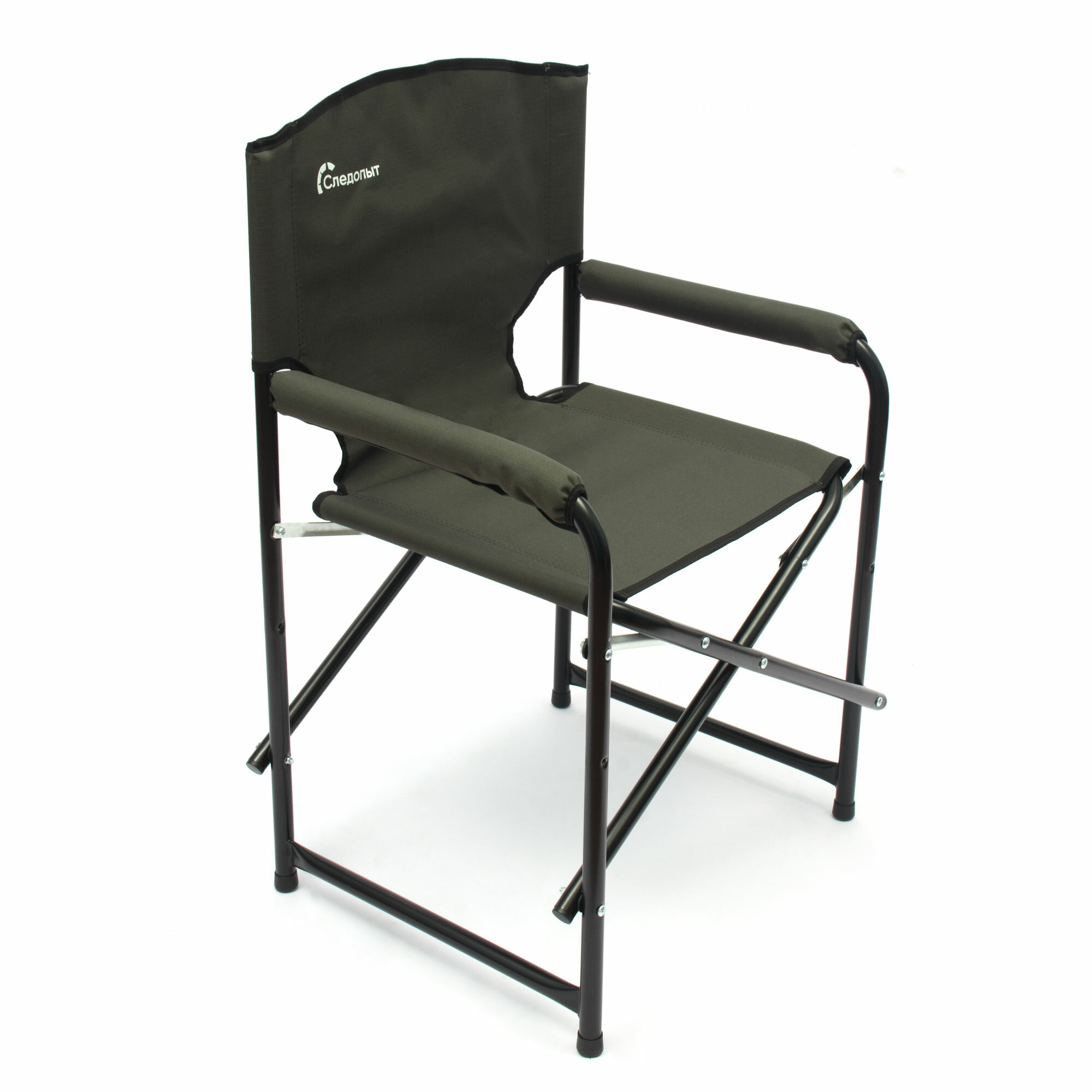 Кресло складное следопыт Комфорт, 560х470х830 мм, сталь 22 мм, хаки