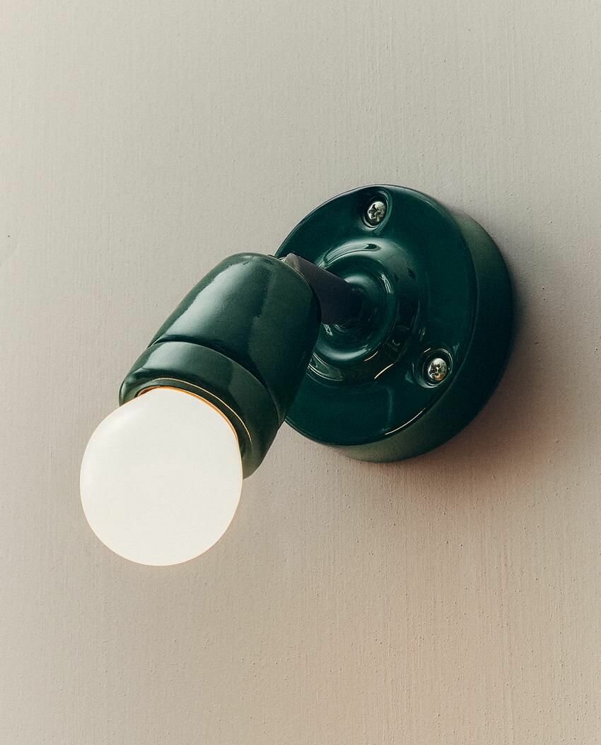 Настенный светильник ZARA HOME 2247/047/500 - керамический, цвет зеленый