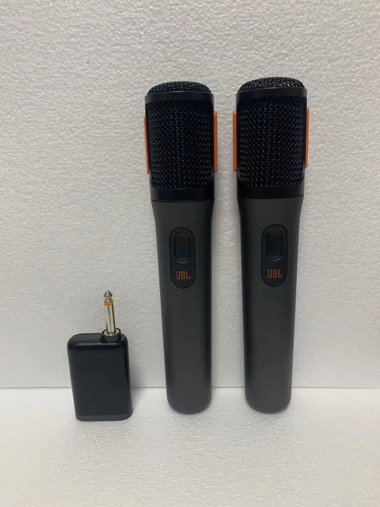 Микрофон универсальный Беспроводной микрофон JBL Party Box - 2 цифровых беспроводных микрофона, Перезаряжаемая батарея (20 часов - 700 мАч), Чистый голос, четкий звук, Стабильное подключение на частоте 2,4 ГГц, совместимость со всеми колонками PartyBox-Чер