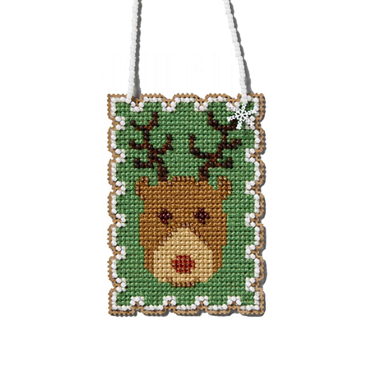 Набор для вышивания MILL HILL "Рудольф", с бисером и фурнитурой MH162432