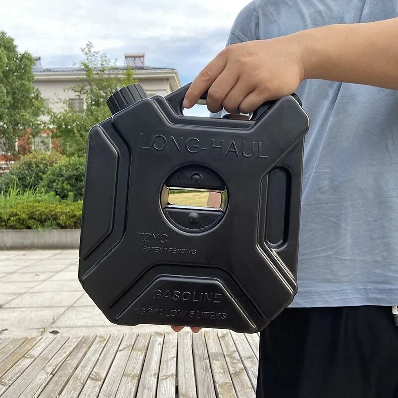 Канистра для ГСМ, 3 л, пластиковая, черная, экспедиционная, размеры 21x12x25 см, "LONG-HAUL"