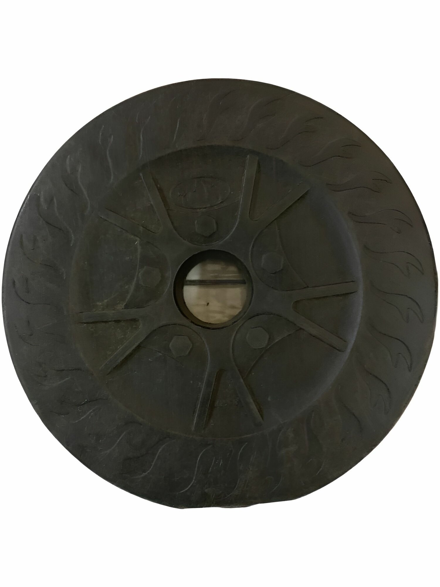 Диск для штанги пластиковый chel-026-1.255 цемент чёрный (d 26 мм.) 1.25 кг