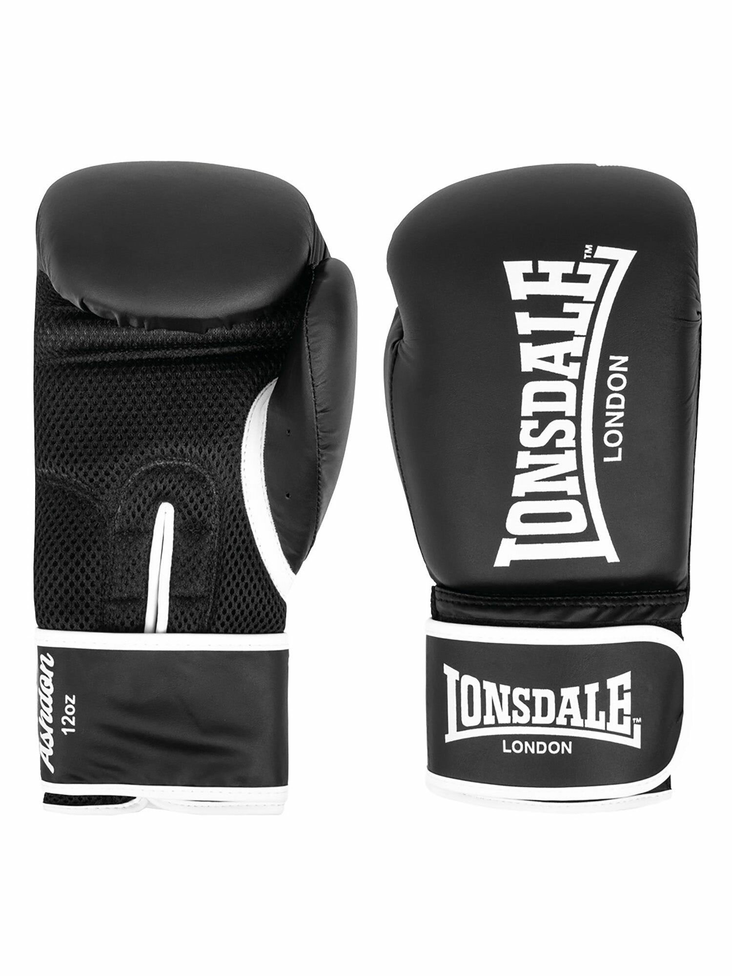 Боксерские перчатки тренировочные Lonsdale Ashdon - Black (10 oz)