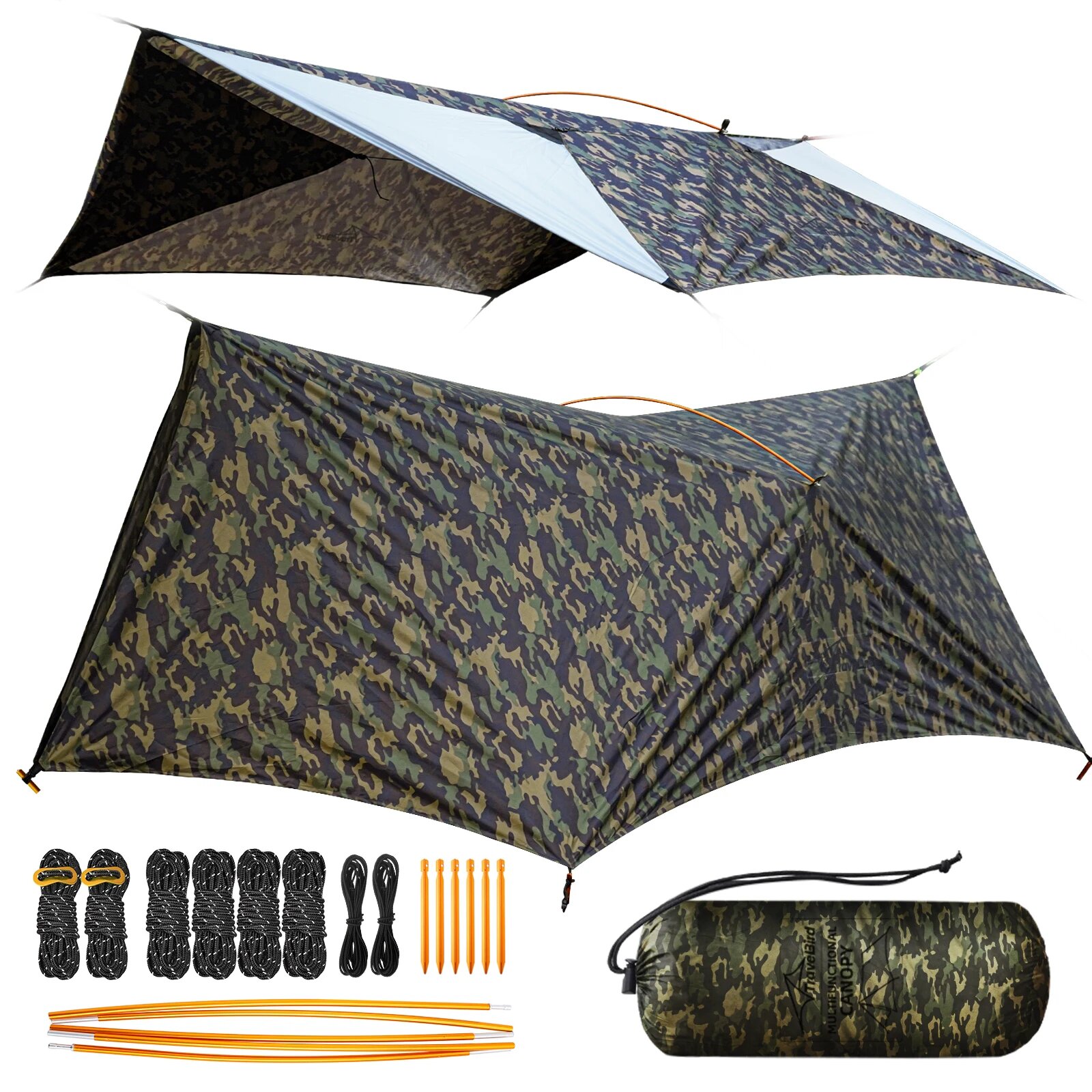 Водонепроницаемый брезентовый гамак Travel Bird 5-10 м² Camo