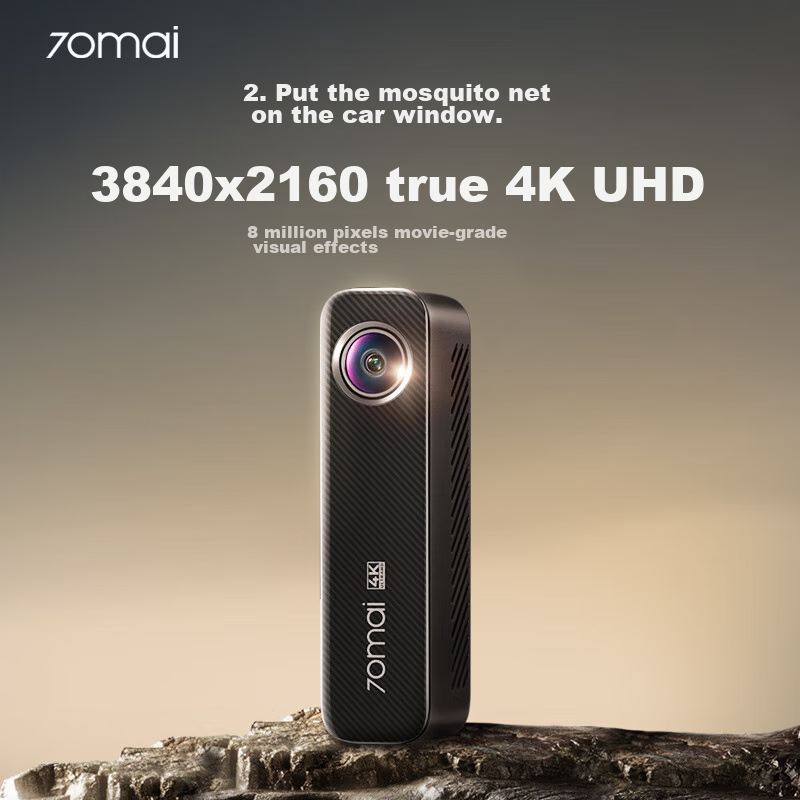 70Mai M800 Двойная камера для автомобиля передняя и задняя 4K звездный ночной режим 4G подключение 64 ГБ памяти