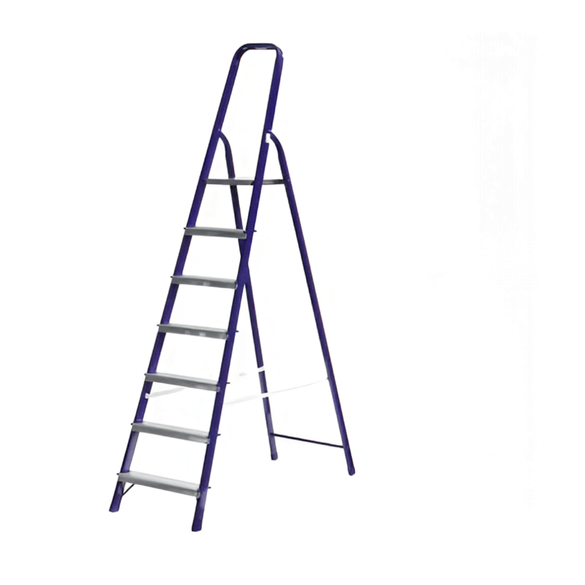 Стальная лестница-стремянка СИБИН 38803-07 синий, 7 ступеней, нагрузка до 150 кг, рабочая высота 2,9 м