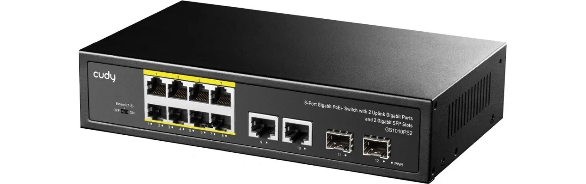 Коммутатор Cudy GS1010PS2, неуправляемый, поддержка PoE, 1 Гбит/с