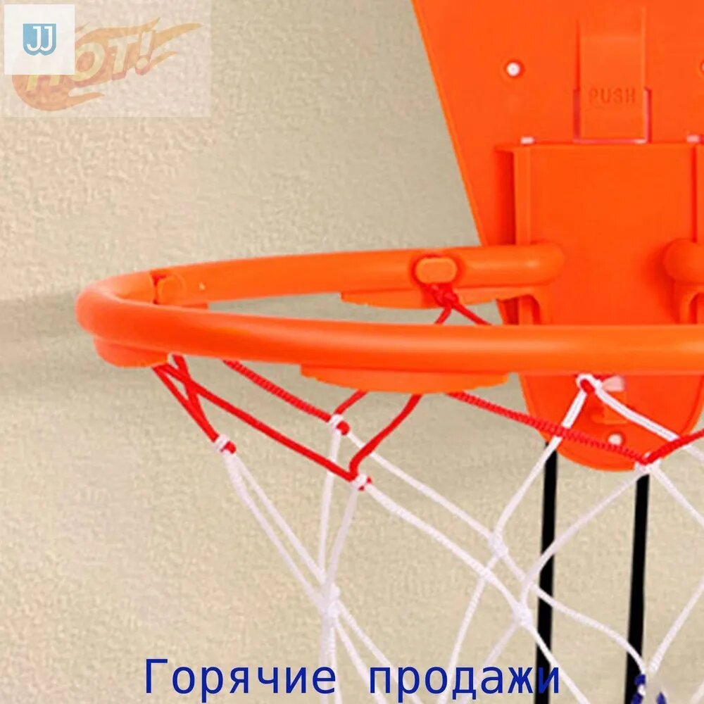 Кольцо баскетбольное оранжевого цвета для улицы и зала из волокнистых листов высокой плотности — фото 1