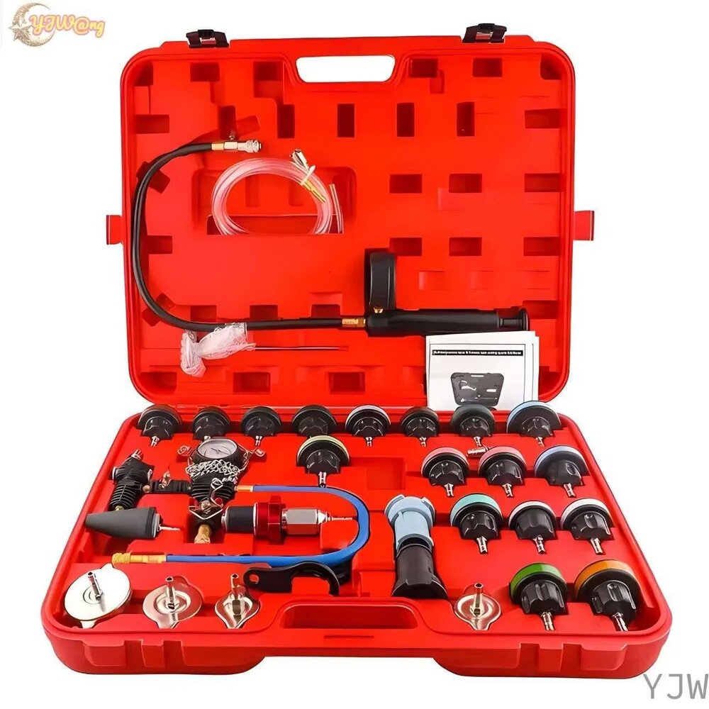 Установка для замены антифриза-YJW для автомобилей, с адаптерами и шлангами для работы с системой охлаждения