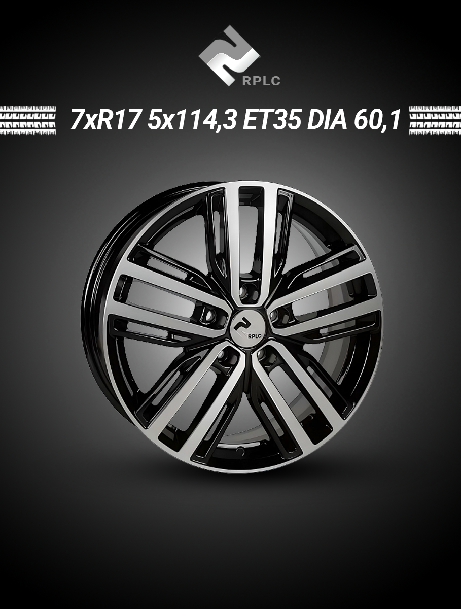 Диск автомобильный RPLC (Вектор) TO259 7x17 5x114,3 ET35 60,1 BFP