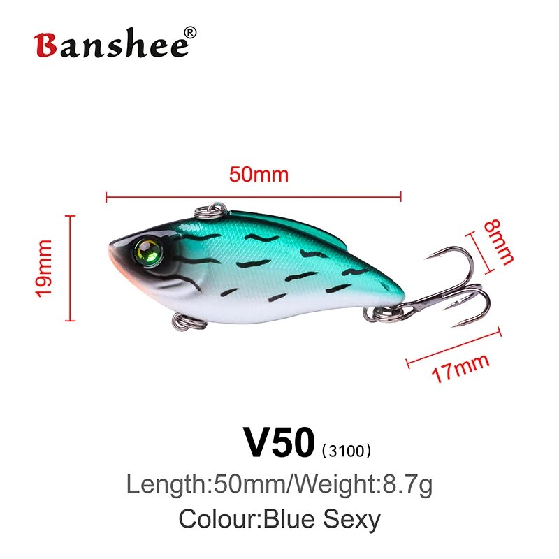 Banshee Lipless Vib Vatalion воблер 50 мм Blue Sexy