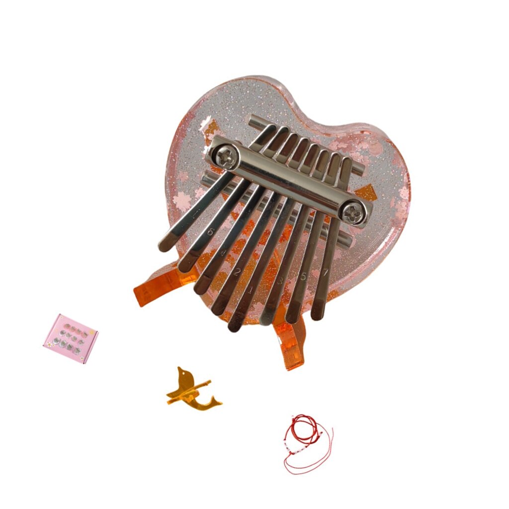 Пианино для больших пальцев с 8 клавишами Портативное акриловое Калимба-пианино для начинающих Клавишный инструмент Подарки для взрослых начинающих