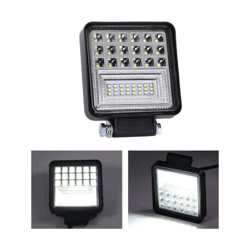 C2R Светодиодная фара дальний свет вспышка ФСО 10-30V чипы SMD 126Вт 1шт гарантия 1мес G0022-25MM