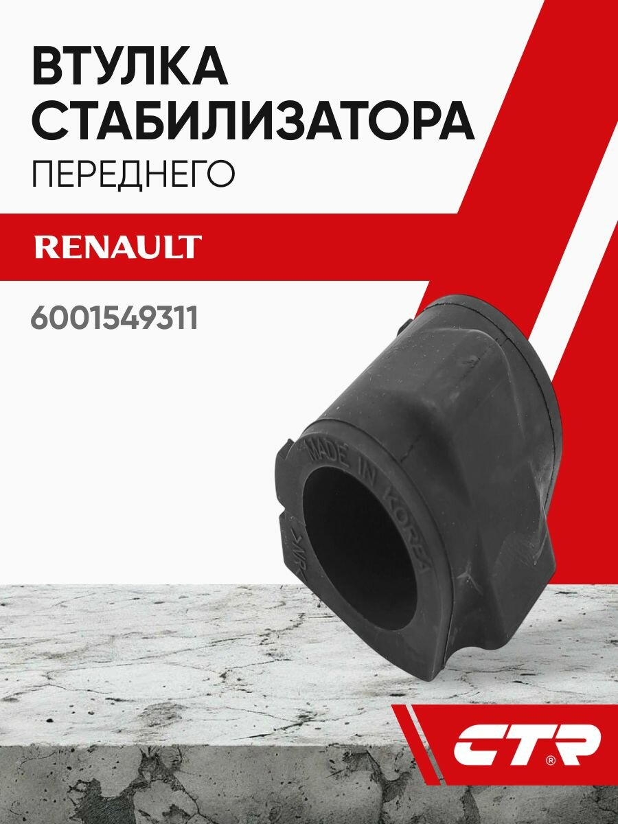 CTR Втулка стабилизатора переднего RENAULT Logan, Dokker ; 6001549311