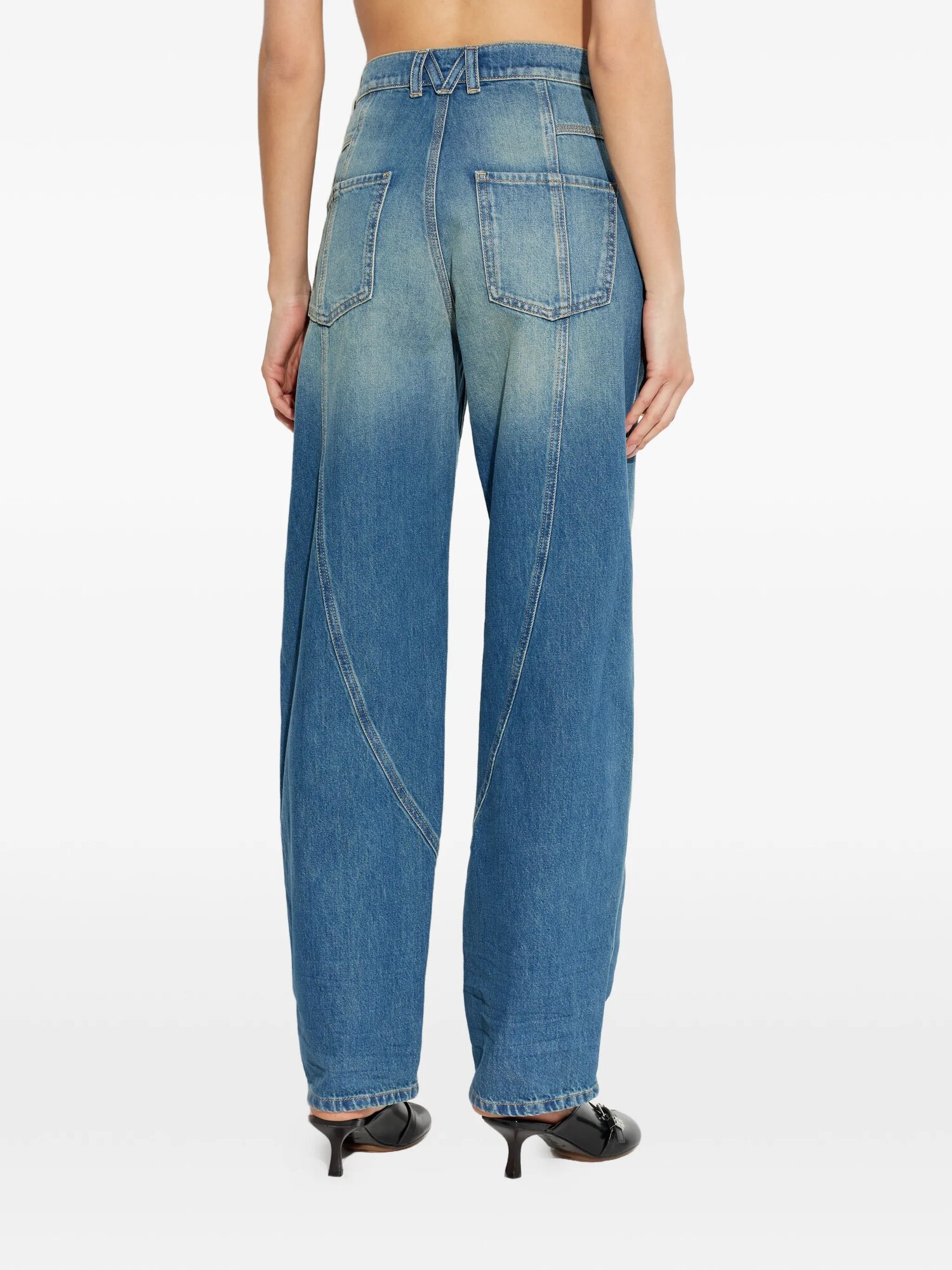Брюки MOSCHINO Panelled trousers, размер 42, синий — фото 1