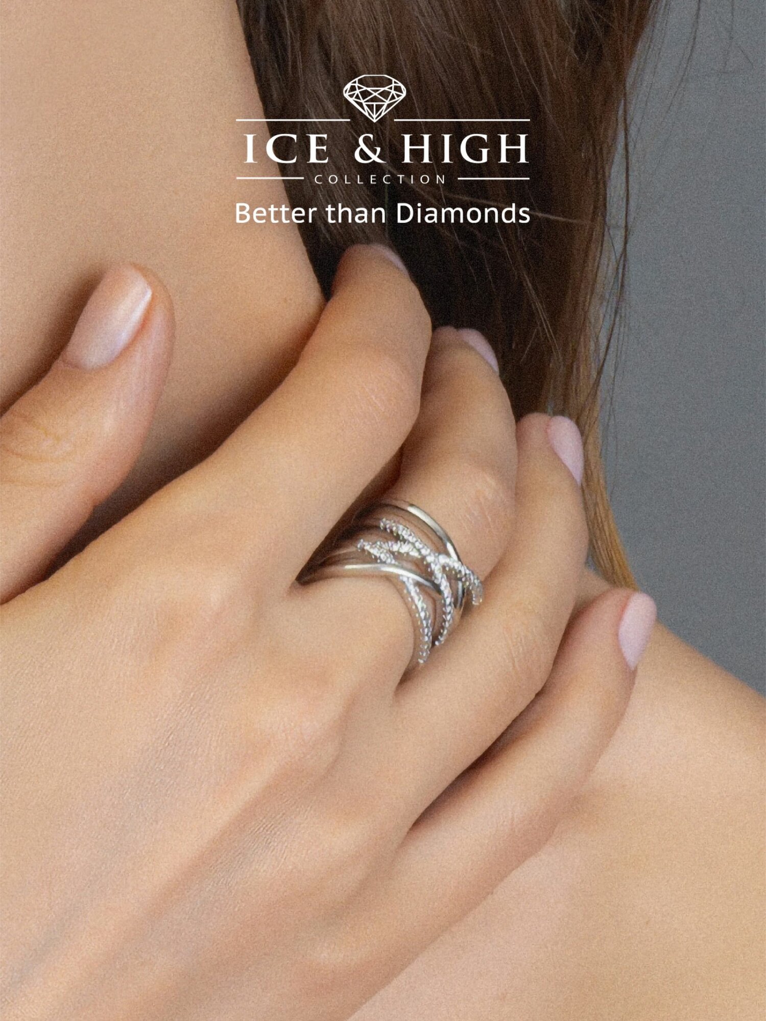 Кольцо, искусственный камень, стекло, горный хрусталь, кристалл, хрусталь