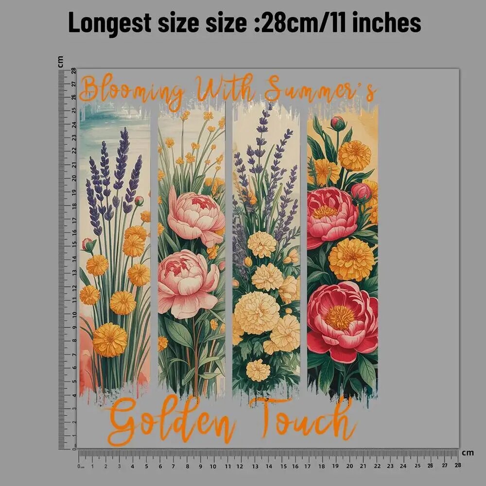 Цветочные нашивки "Blooming With Summer's Golden Touch", XRC0046-5