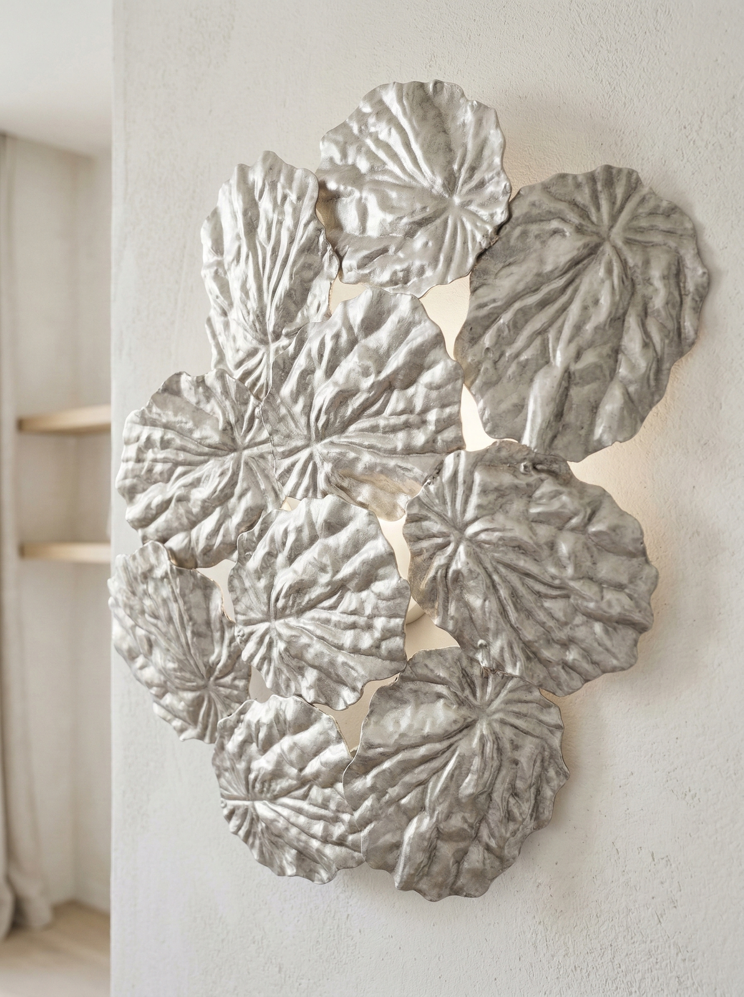 Настенный дизайнерский светильник, бра листья, диаметр 45 см, цоколь G9 Свет Столицы