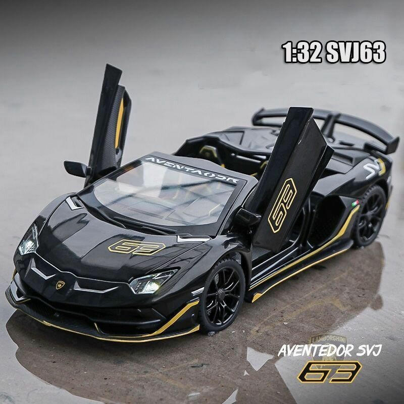 1:32 Lamborghini SVJ63 металлическая модель автомобиля имитация спортивного авто игрушка декор
