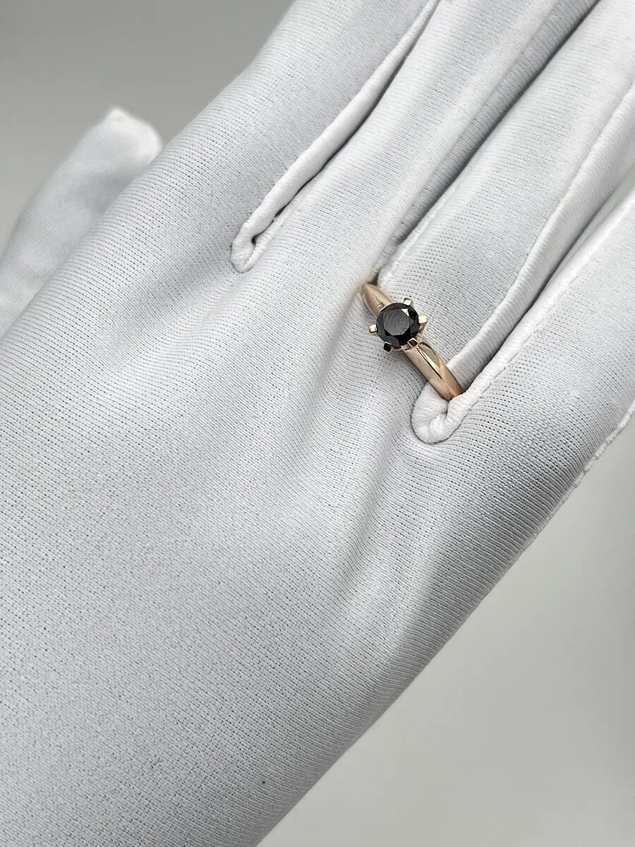 Кольцо, красное золото, 585 проба, бриллиант