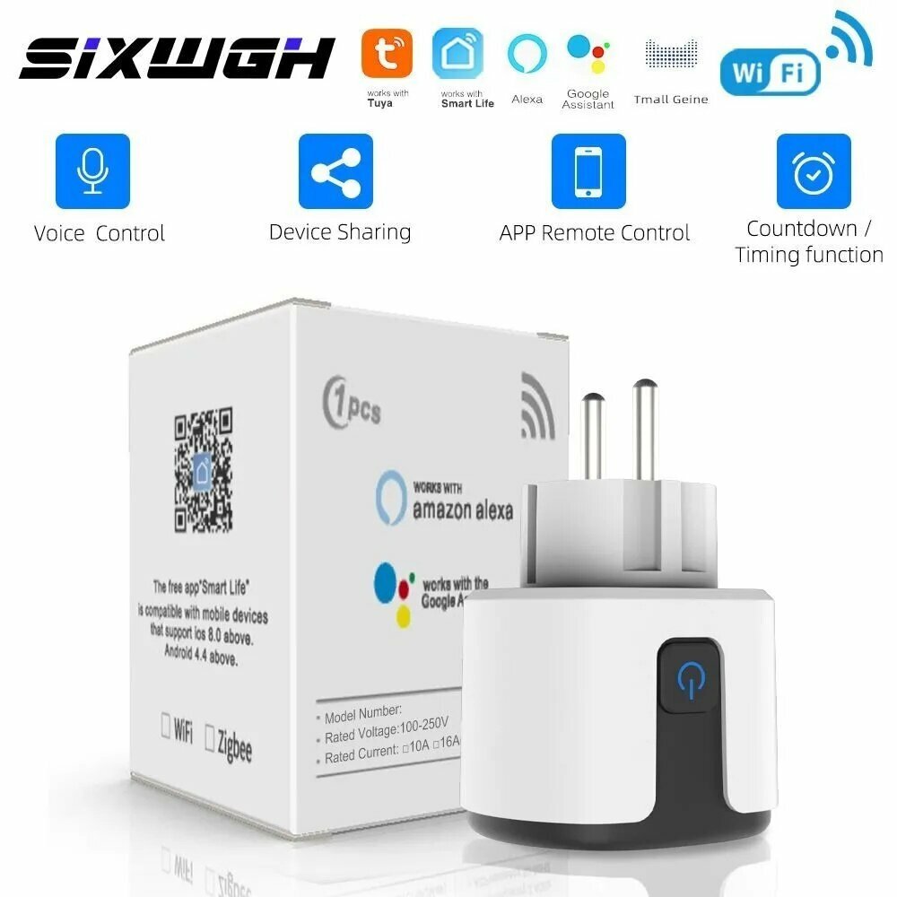 Умная розетка ZigBee. Розетка Smart plug ZigBee Tuya 20A. Умный дом с Алисой.